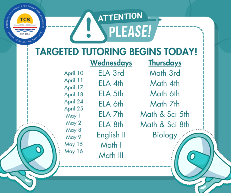 TCS Targeted Tutoring Begins Today! | Tyrrell County Schools