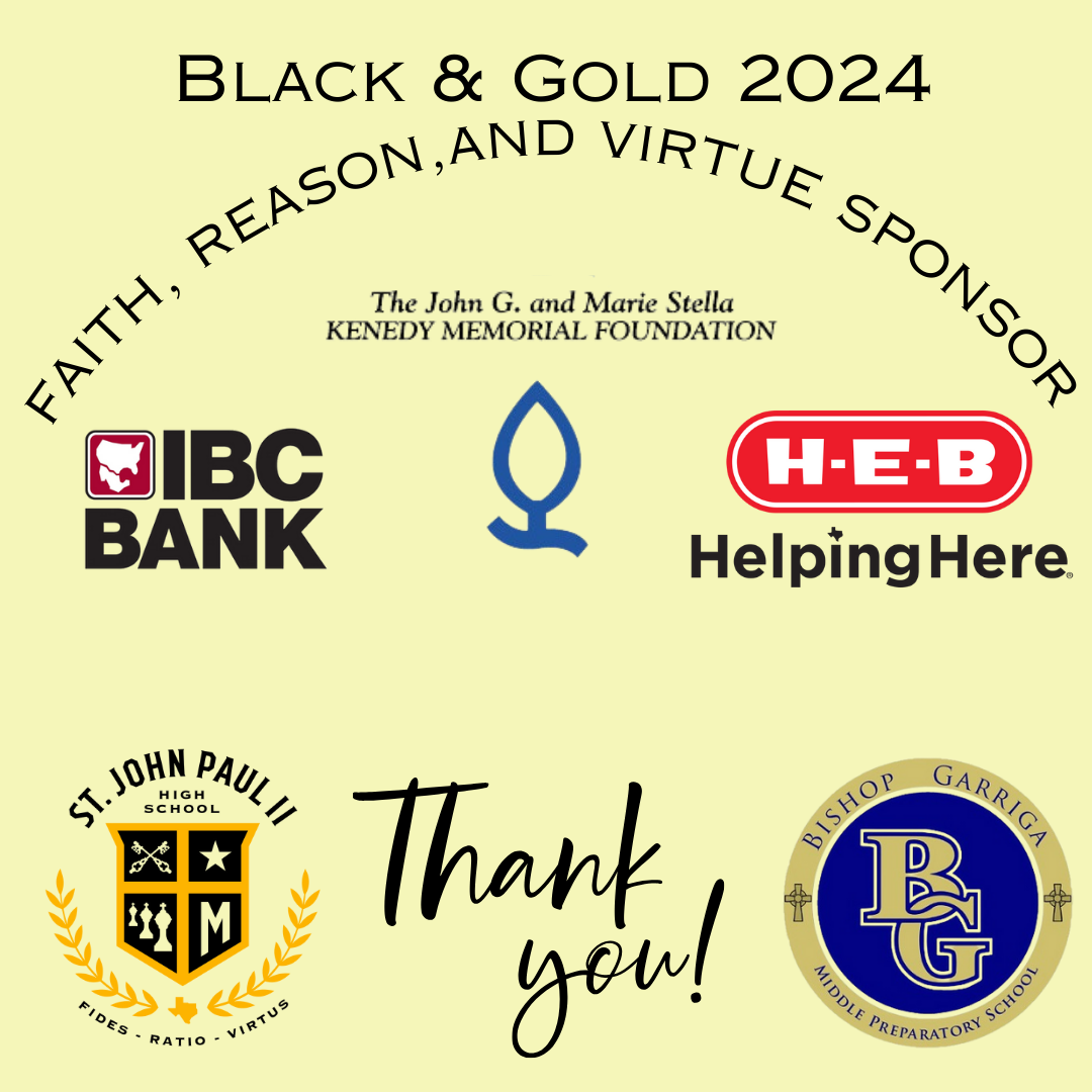 Black & Gold 2025 – Support/Contact Us – St. John Paul II High School