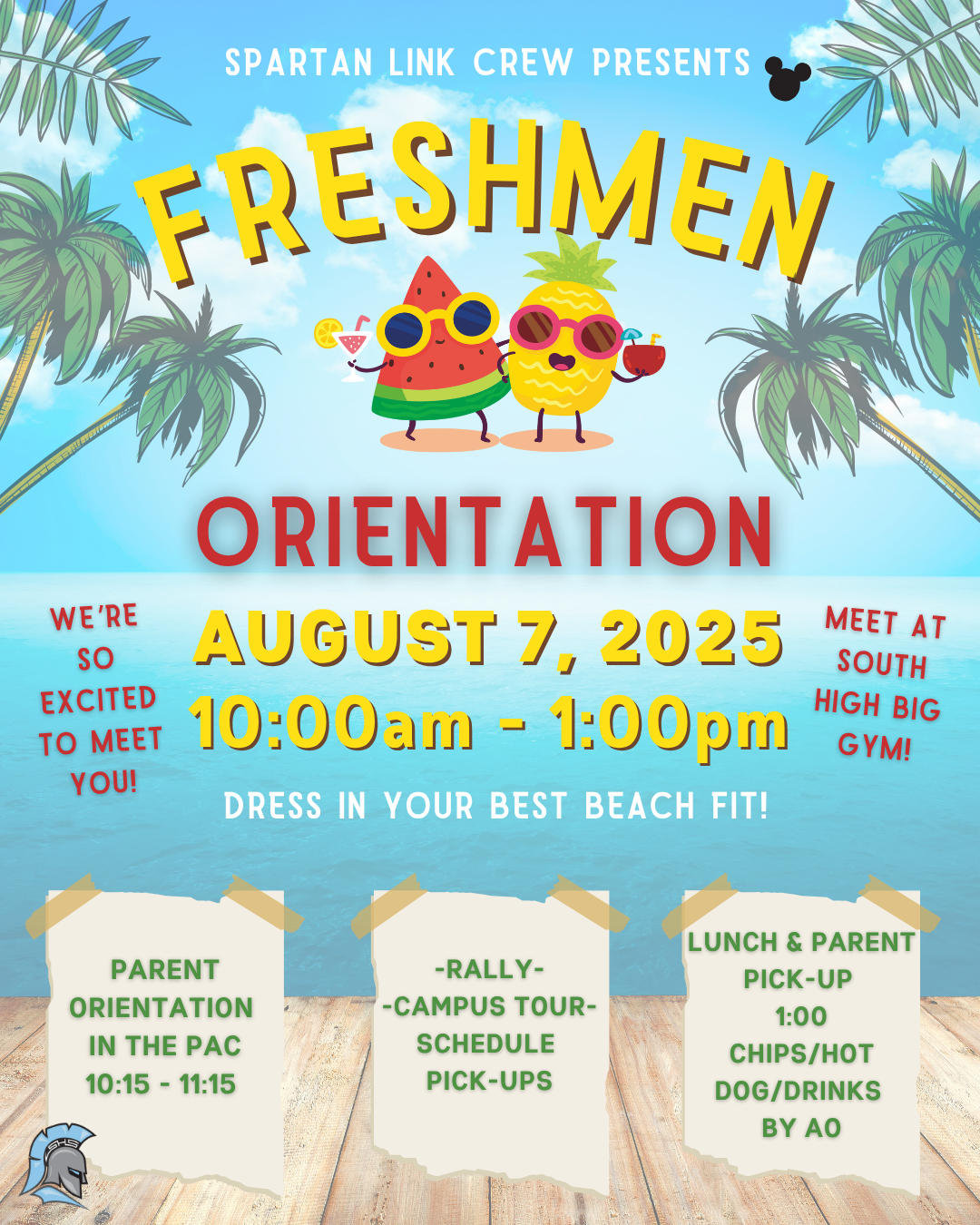 Calling All Incoming Freshmen, Orientation August 7th 2025! | South High School