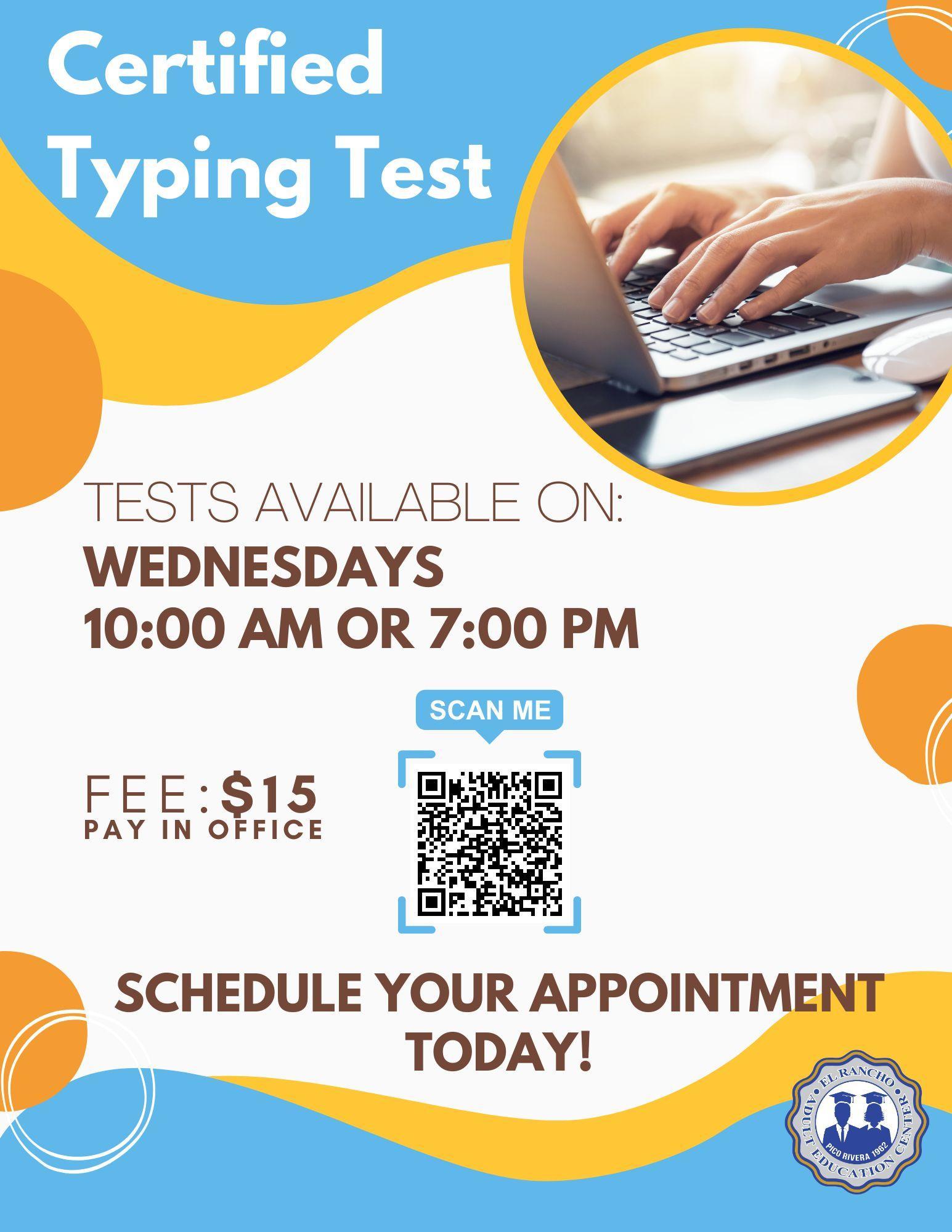 Typing Test – Services – El Rancho Adult Education Center