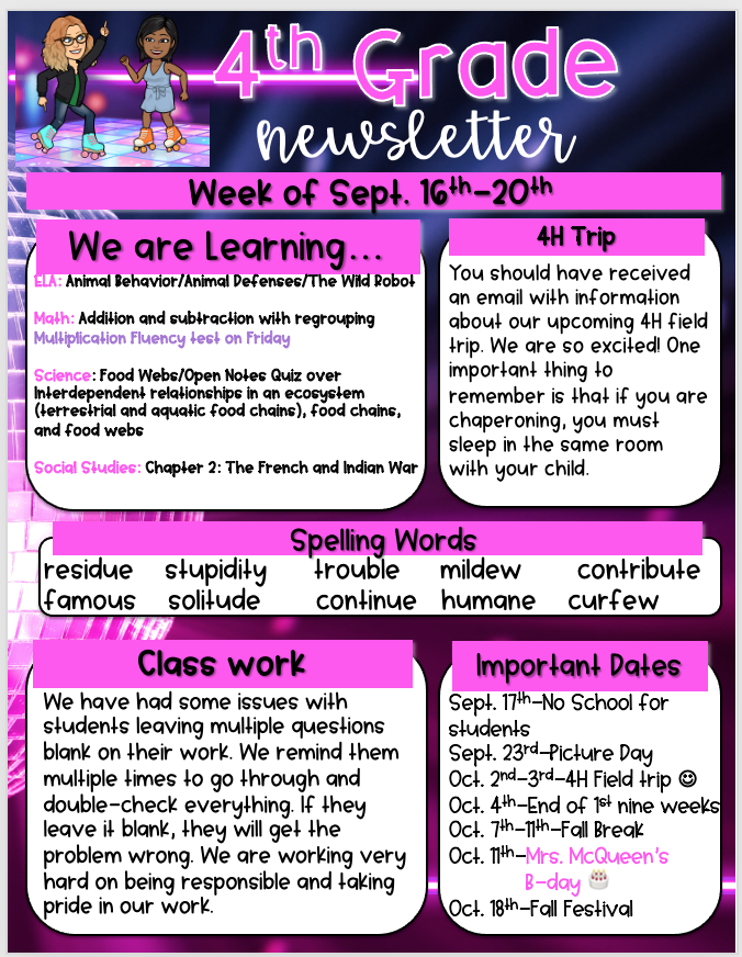 Mrs. Warren's 4th Grade Leaders – Ms. April Warren – Homer Pittard ...