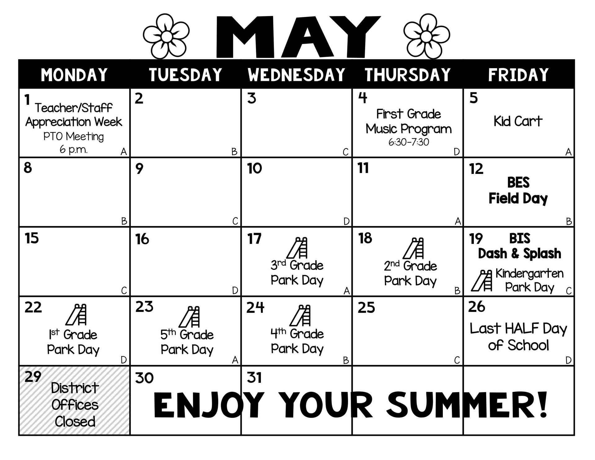 Meeting Schedule & Monthly Calendar – Basehor Bluejay PTO – Basehor ...