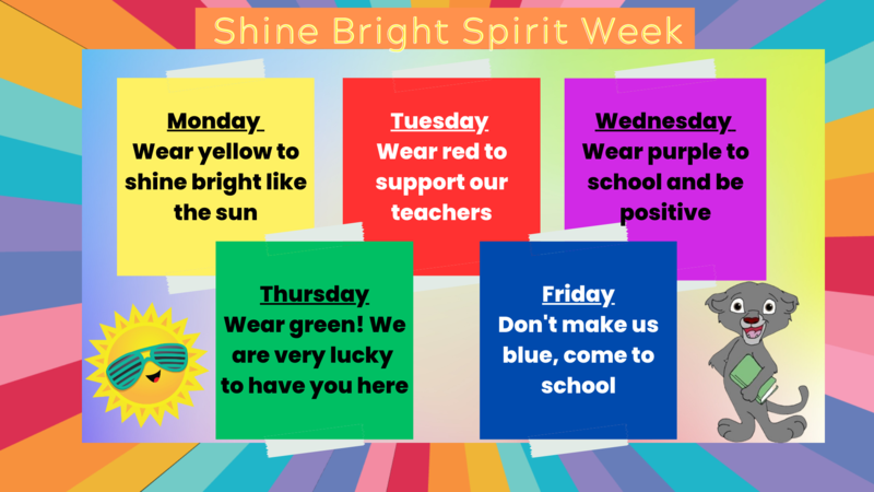 Shine Bright Spirit Week | Plummer Elementary