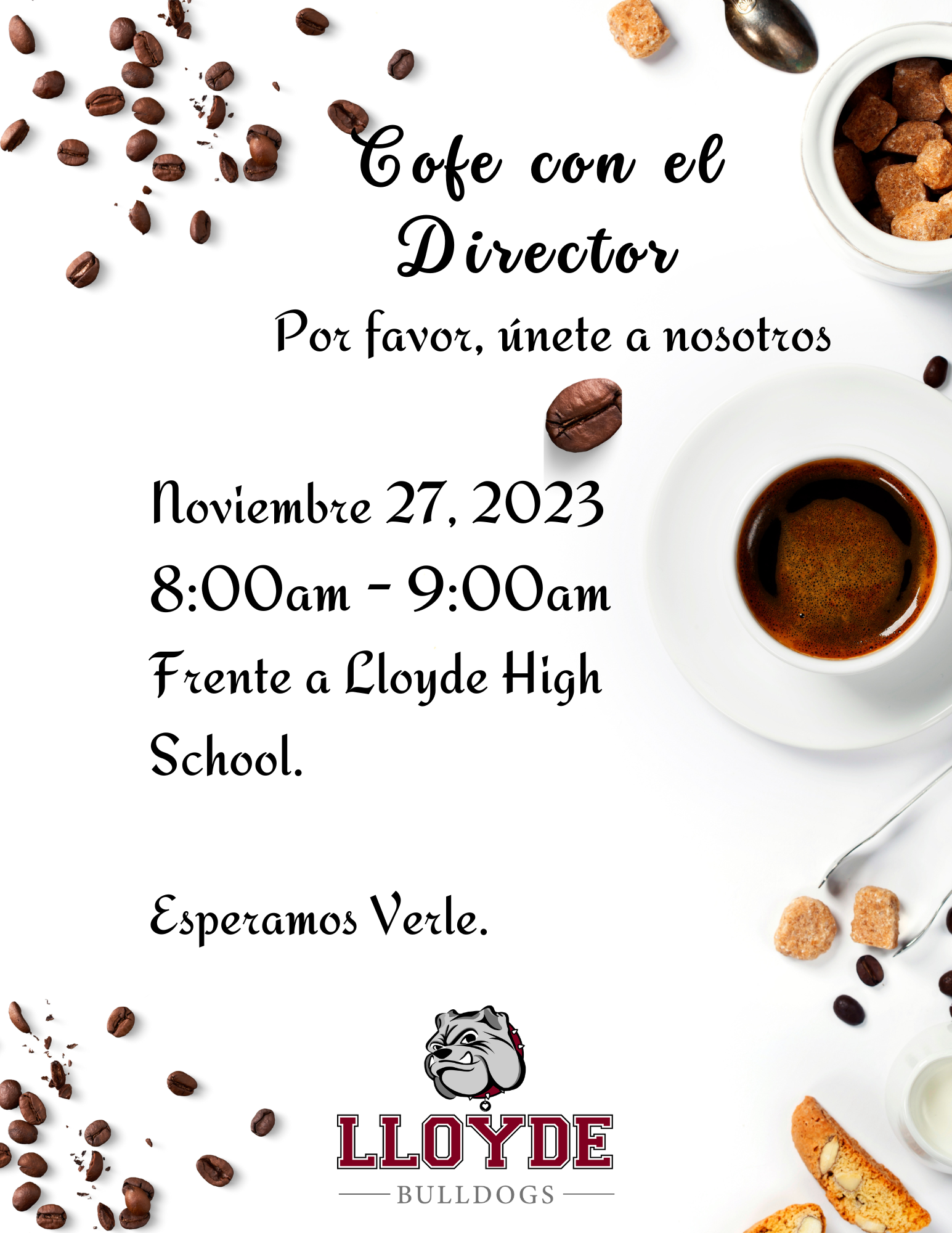 Coffee with the Principal/ Cafe con el Director – Parent Involvement ...