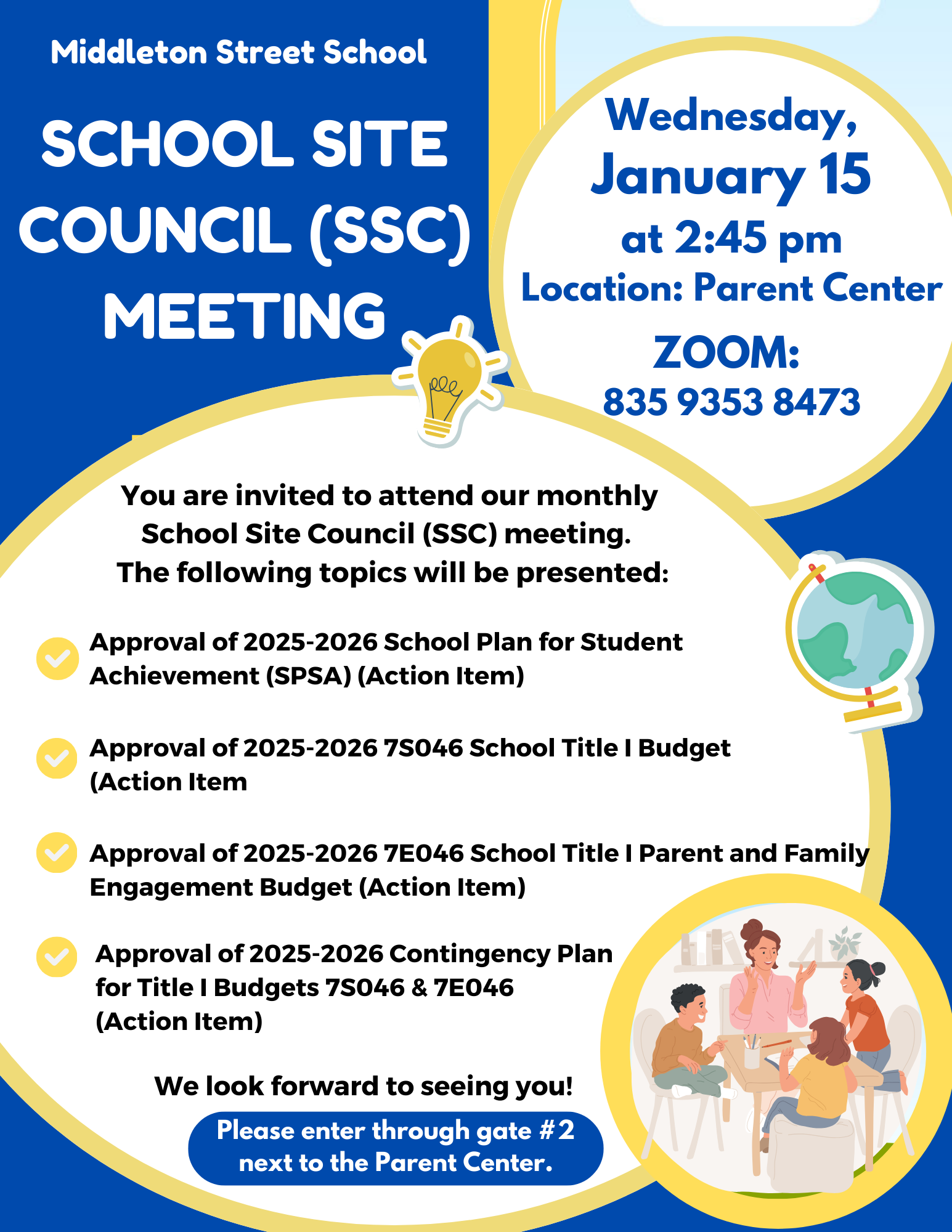 School Site Council – Parents – Middleton Street Elementary School
