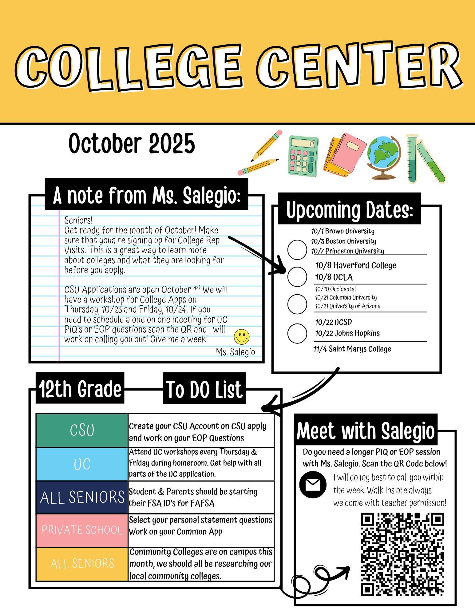 College Center Newsletters – College & Career Center – Franklin Middle ...