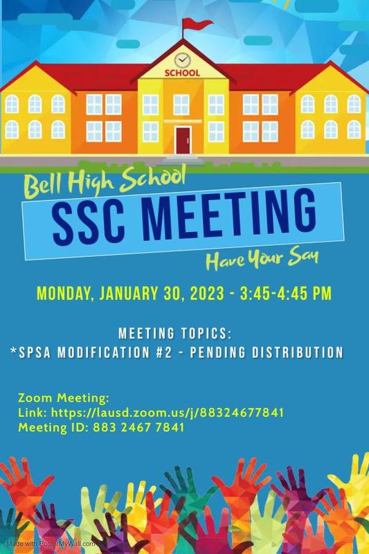 SSC Meeting (1.30.2023) | Bell High School