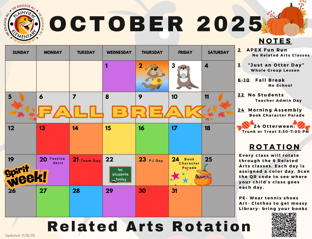 Related Arts Calendar and Schedule – Ms. Brittany Smith – Plainview ...
