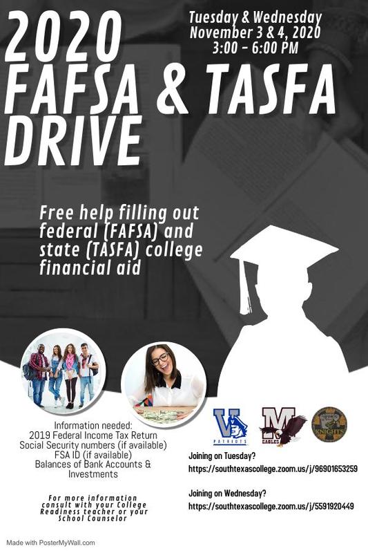 2020 FAFSA & TASFA Drive | Mission Collegiate High School