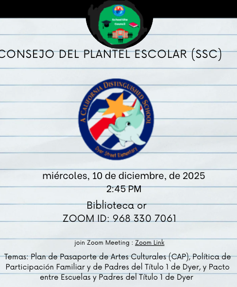 SSC – Parents – Dyer Street Elementary School for Advanced Studies