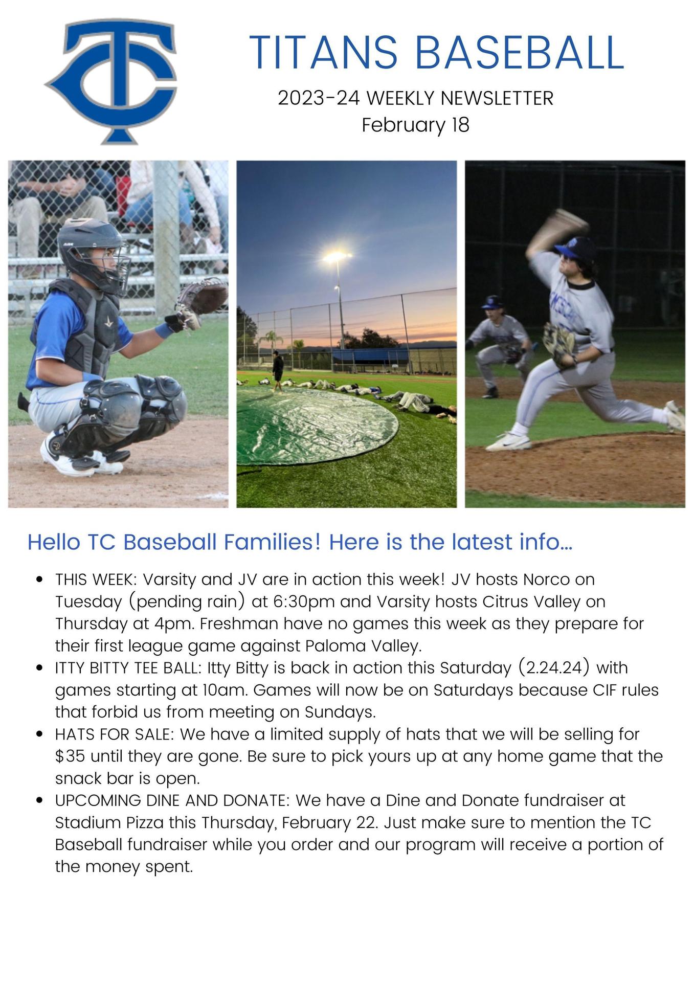 Titans Baseball – Baseball – Temescal Canyon High School