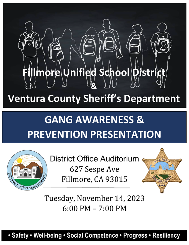 GANG AWARENESS & PREVENTION PRESENTATION | Fillmore Unified School District