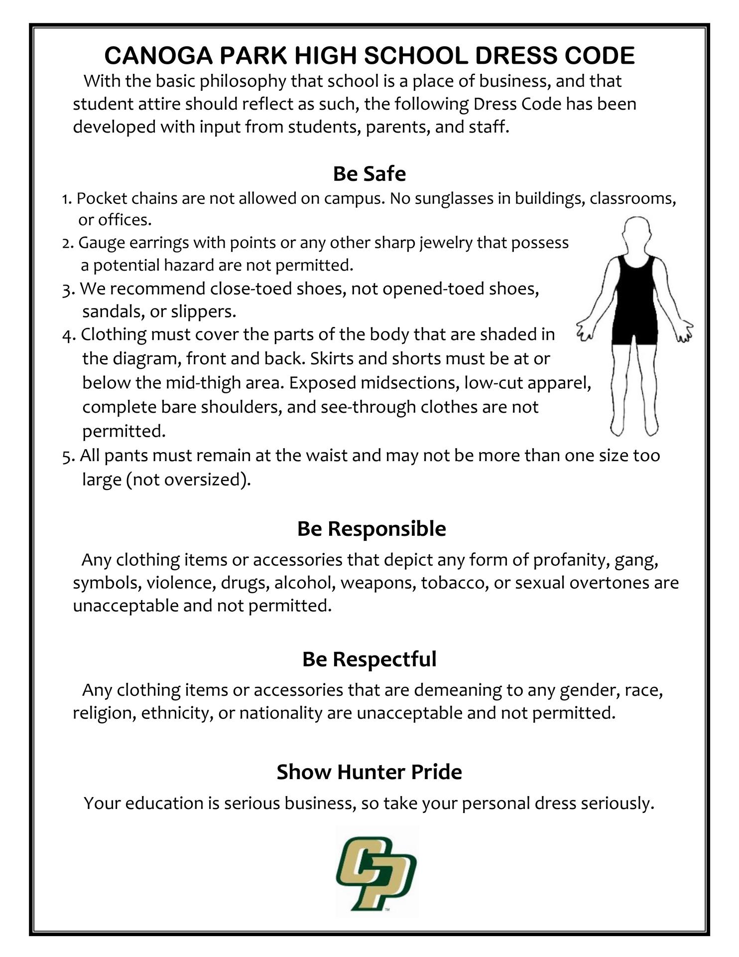 Dress Code – School Rules and Policies – Canoga Park Senior High
