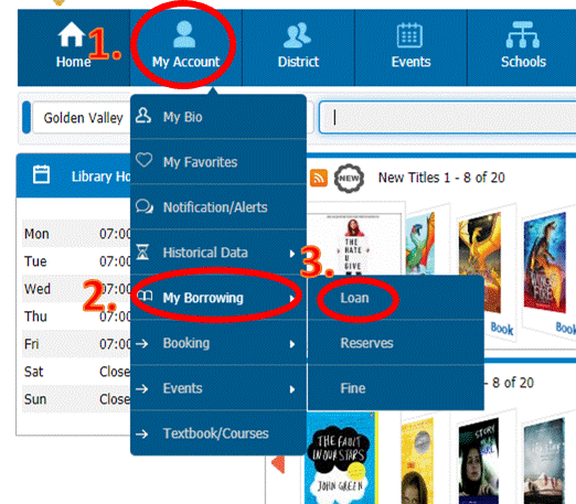 Renew Books – Library – Golden Valley High School