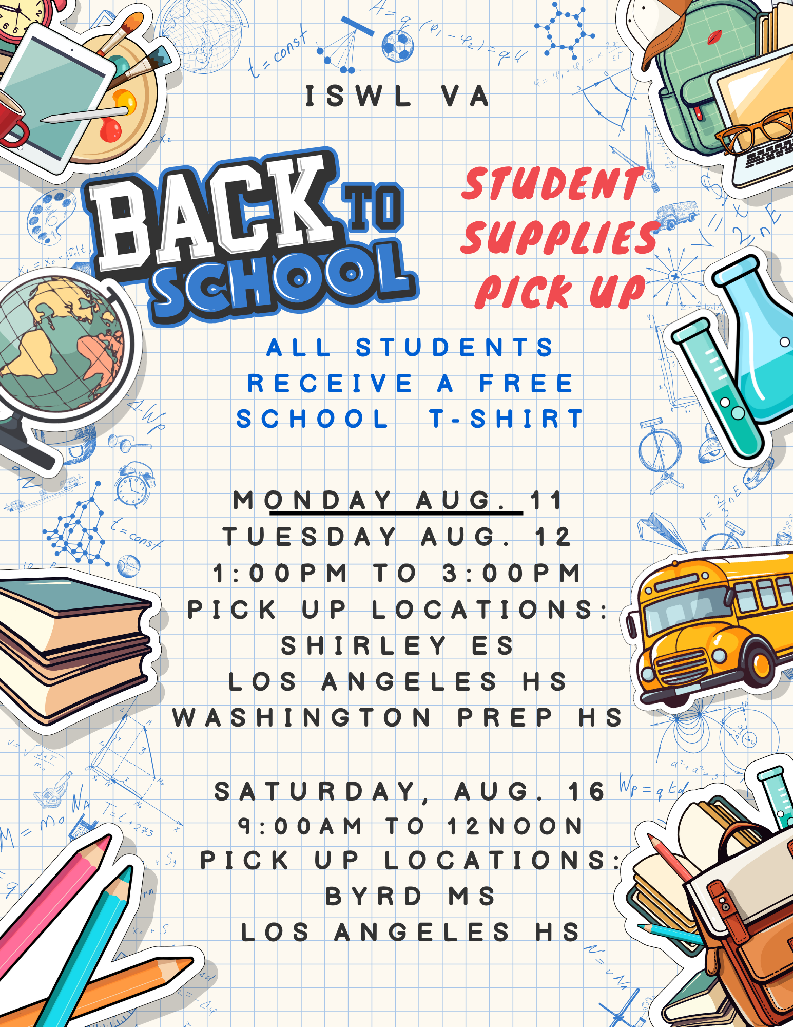 School Supplies Pick Up | International Studies and World Languages ...