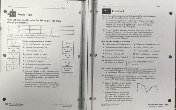 Big Ideas Math Modeling Real Life Grade 8 Answer Key Rose Pdf