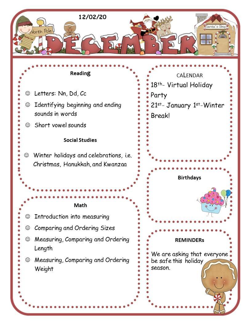 Monthly Parent Newsletter – Ms. J. Tate – Richard J. Oglesby Elementary ...