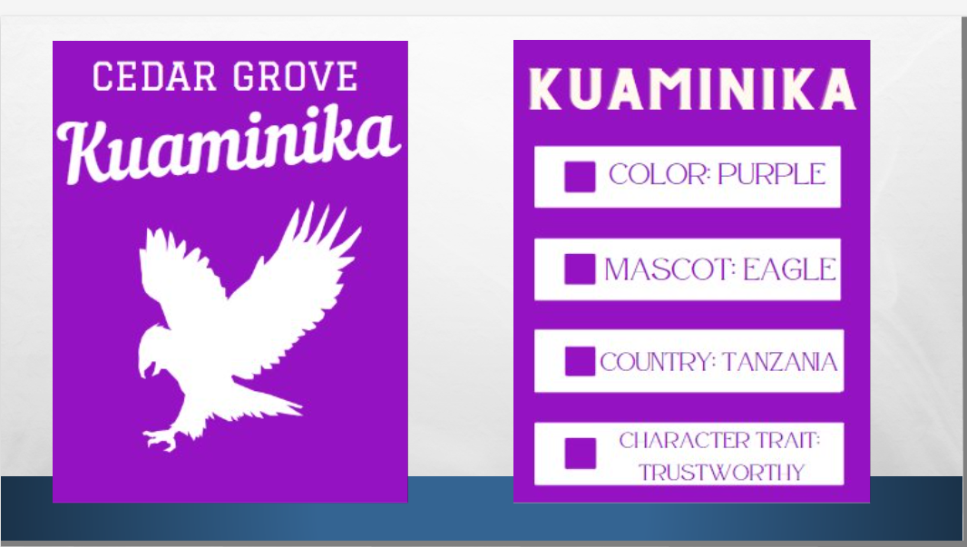 House CHANTS – House Meetings – Cedar Grove Elementary School