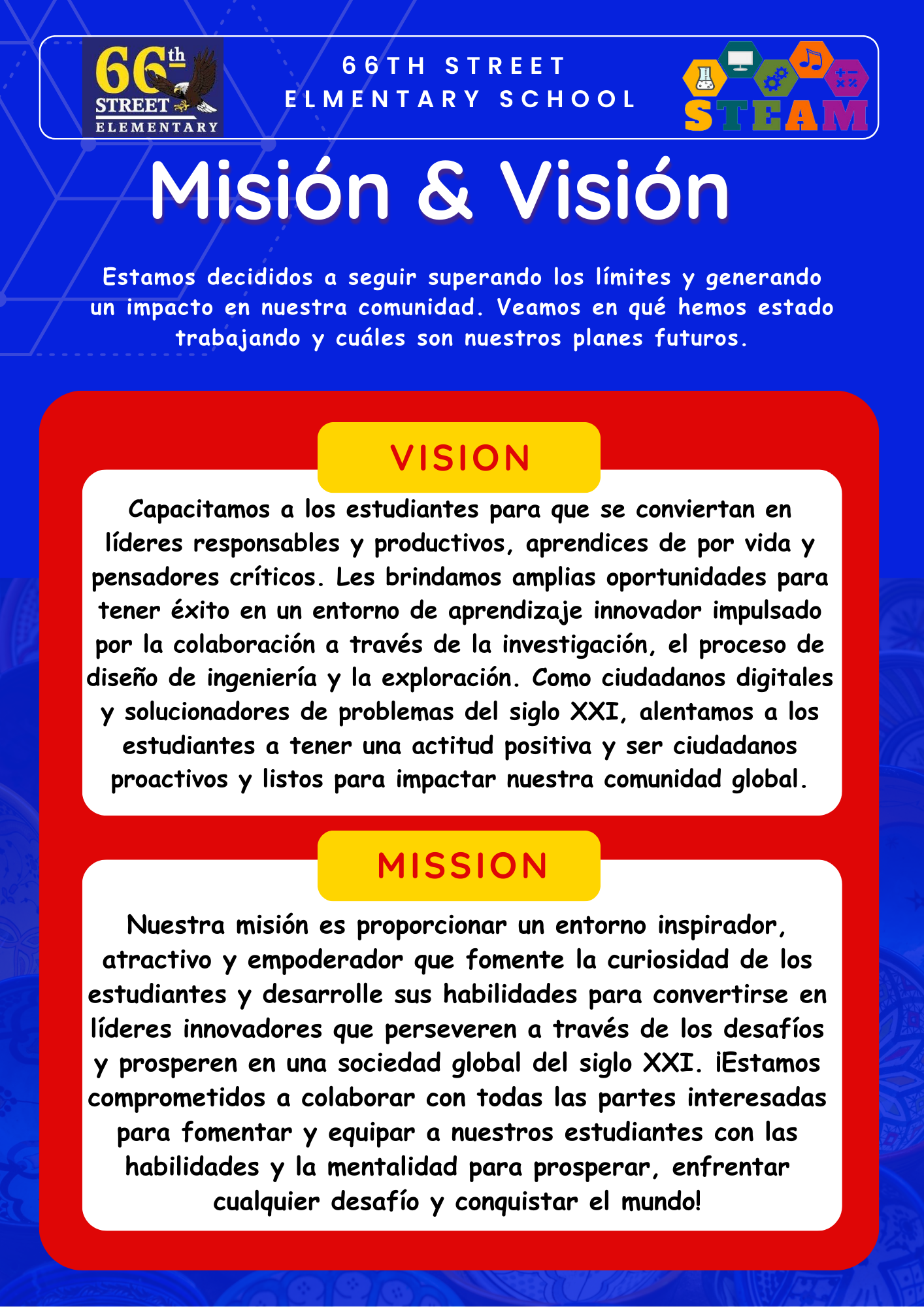 Mission / Vision / Goals – About Our School – 66th Street Elementary