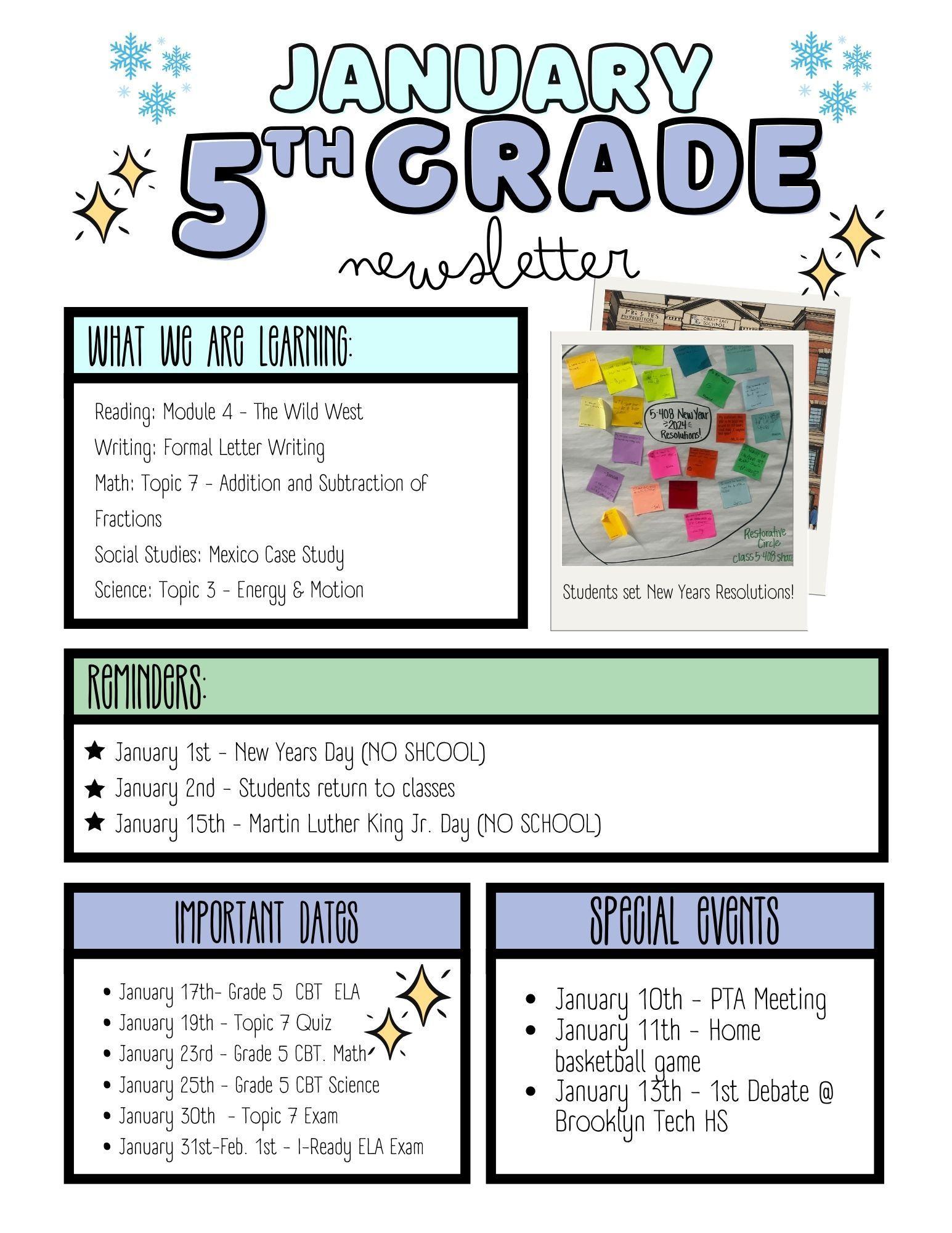 Welcome to 5th Grade – 5th Grade – PS 85 The Great Expectations School