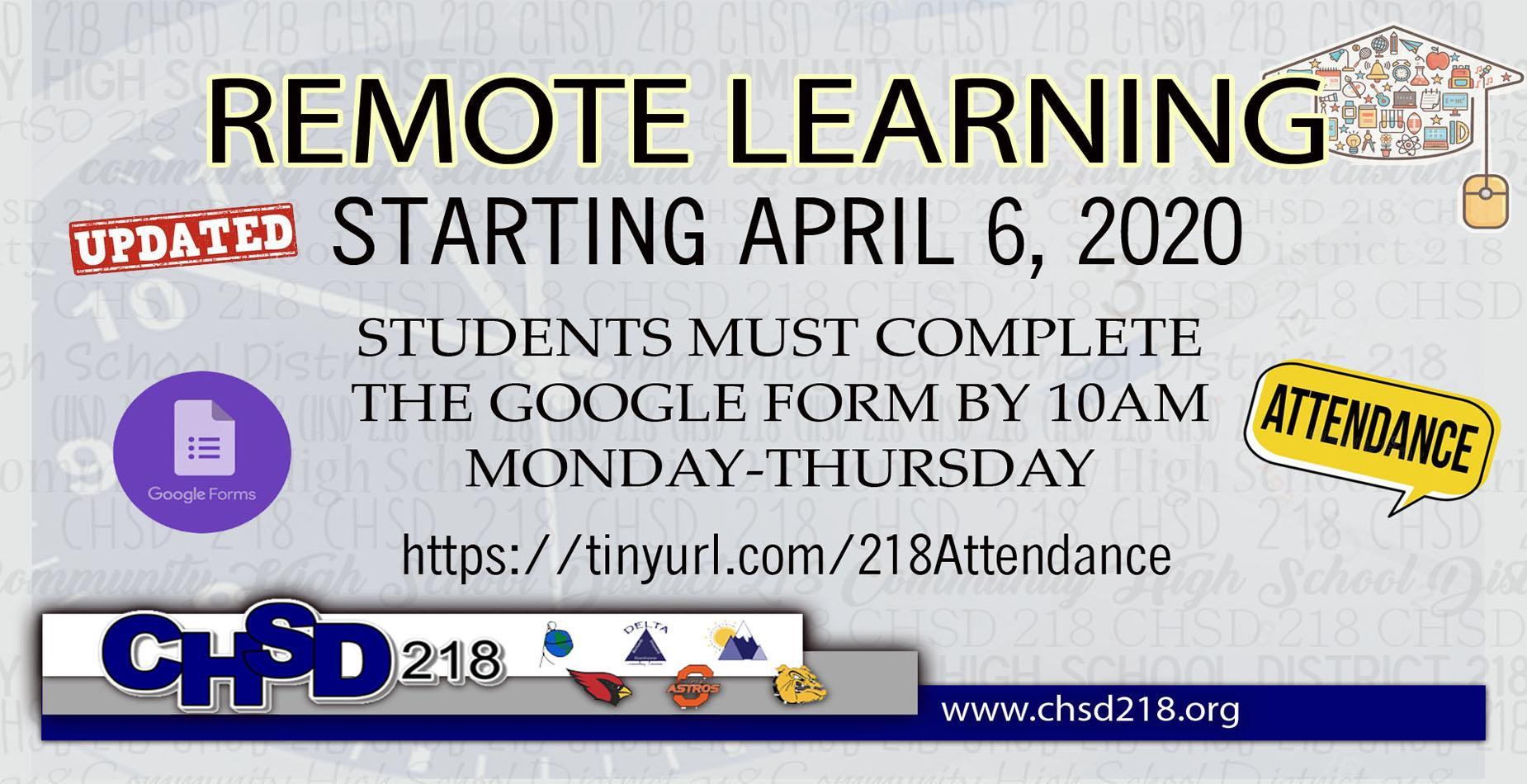 Remote Learning Guidelines - Remote Learning - Community High School District 218