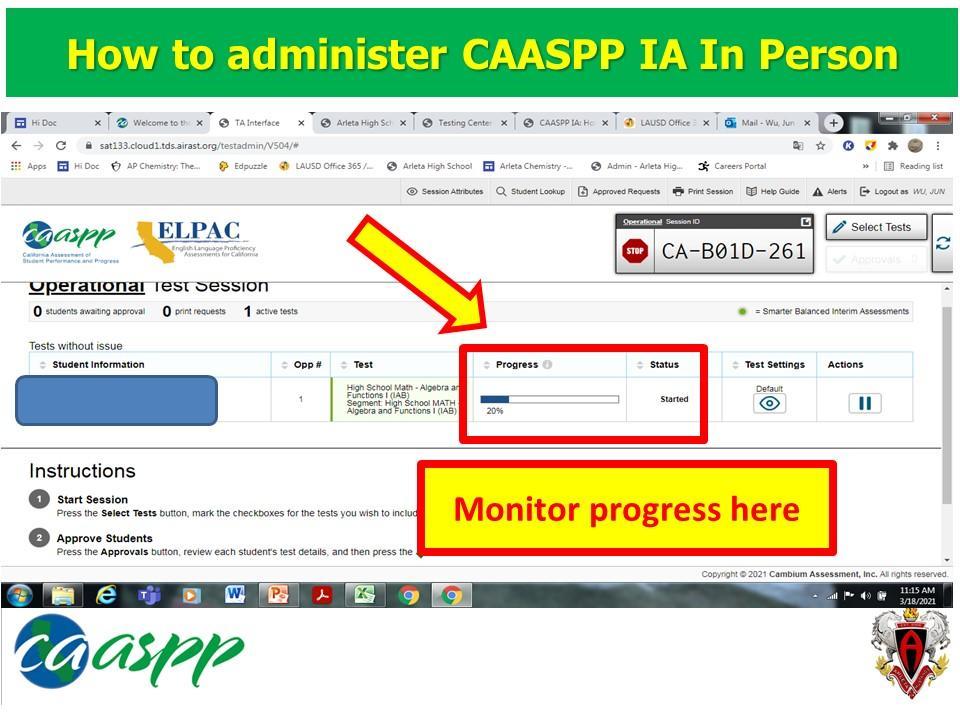CAASPP IA: How to Administer / Take CAASPP IA – Testing Center (Hub ...