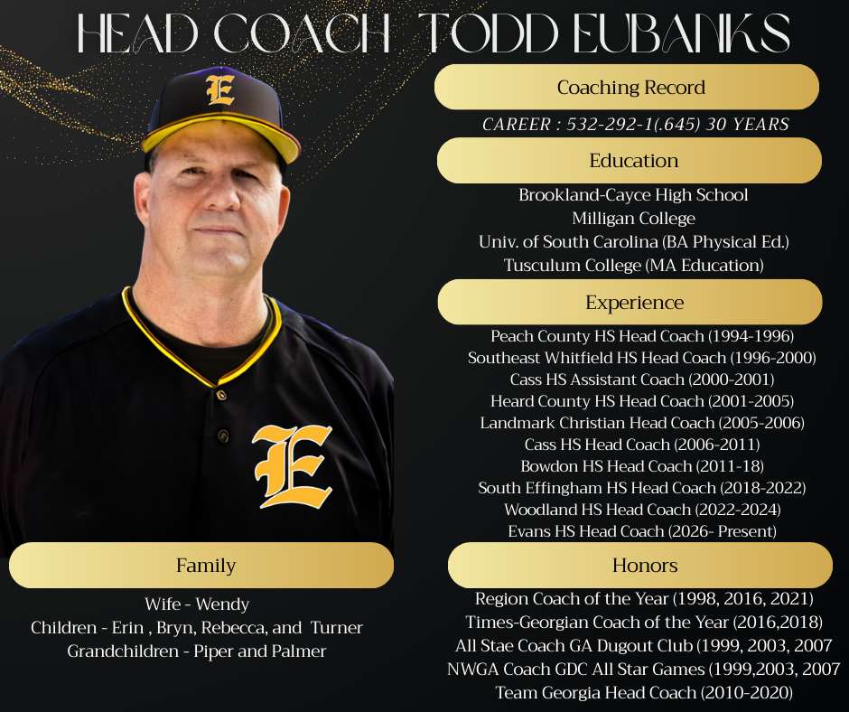 Todd Eubanks – Baseball – Evans High School