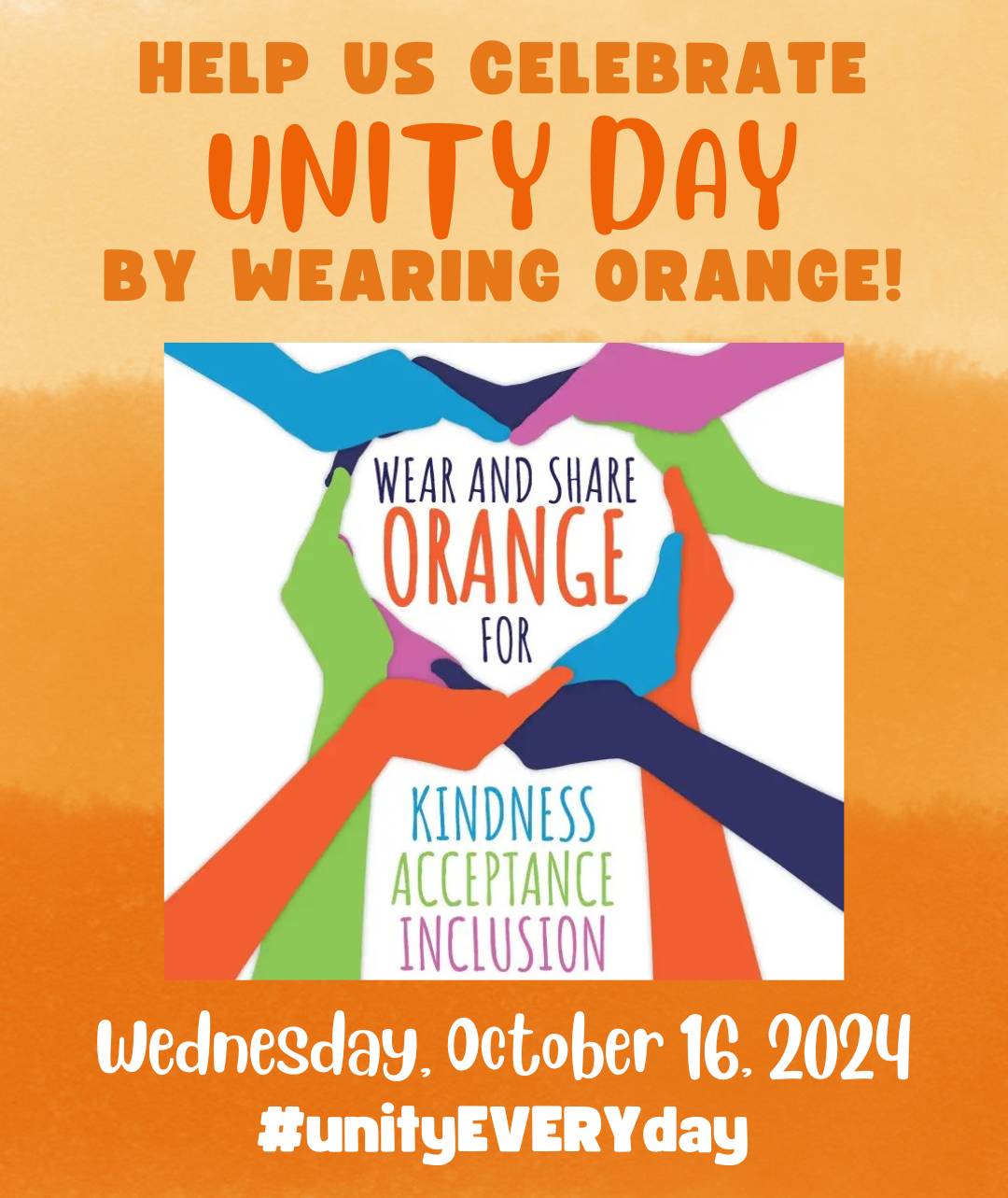 Unity Day, October 16th | Pilot Elementary School