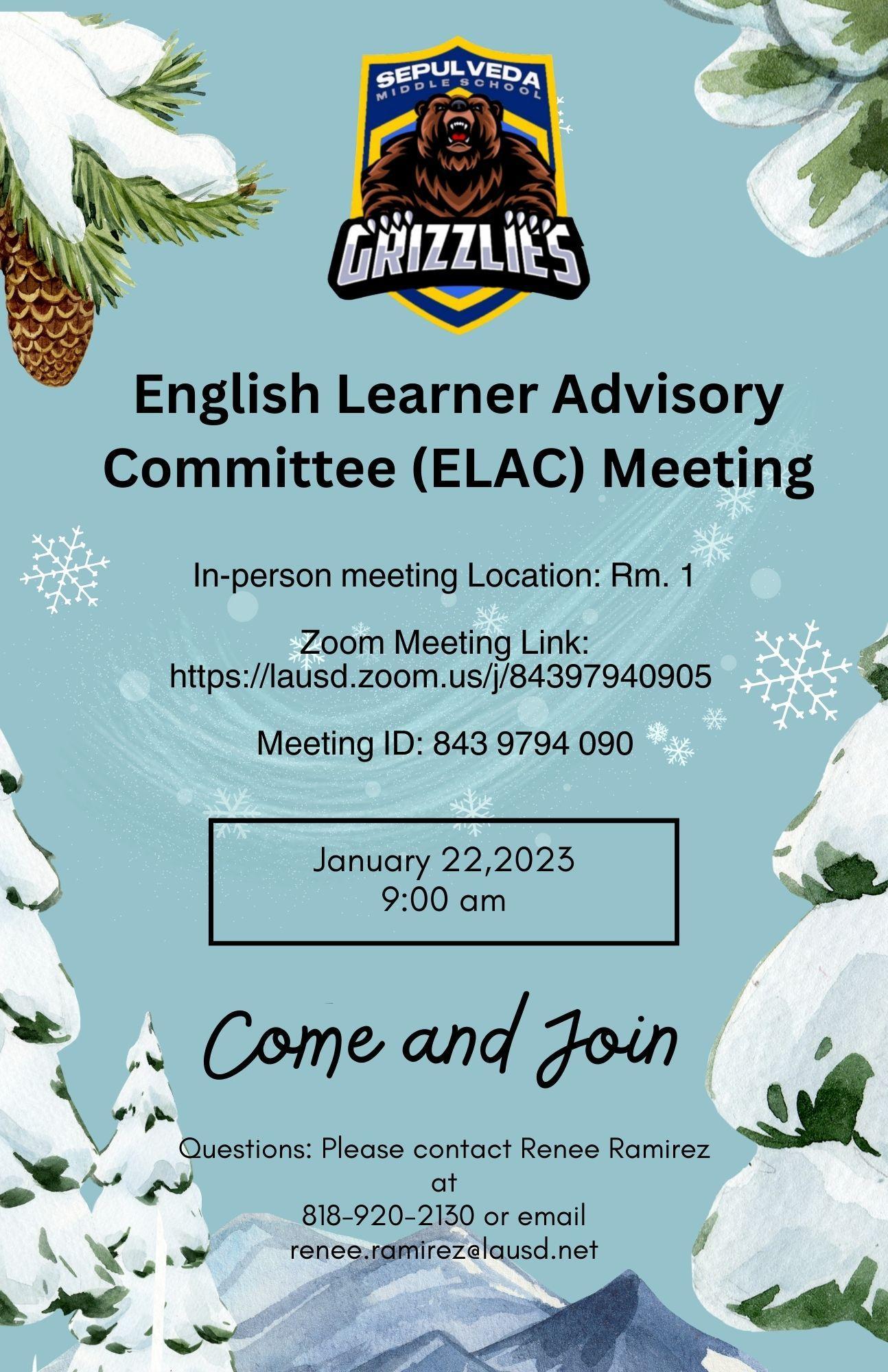 ELAC – Parents – Francisco Sepulveda Middle School