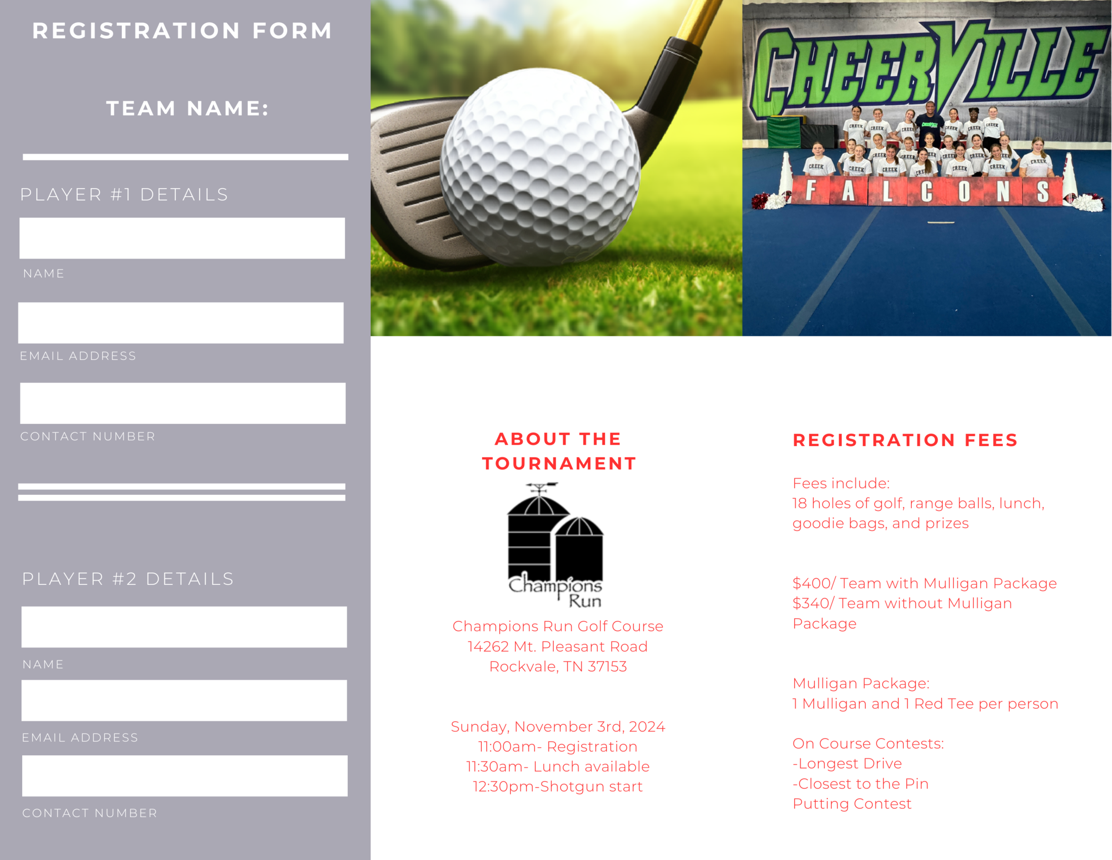 Creek Classic Golf Tournament – Cheerleading – Stewarts Creek Middle School
