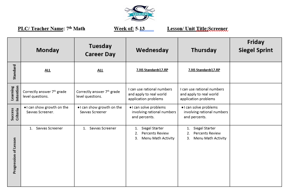 Welcome to 7C Math – Danielle Harris – Siegel Middle School