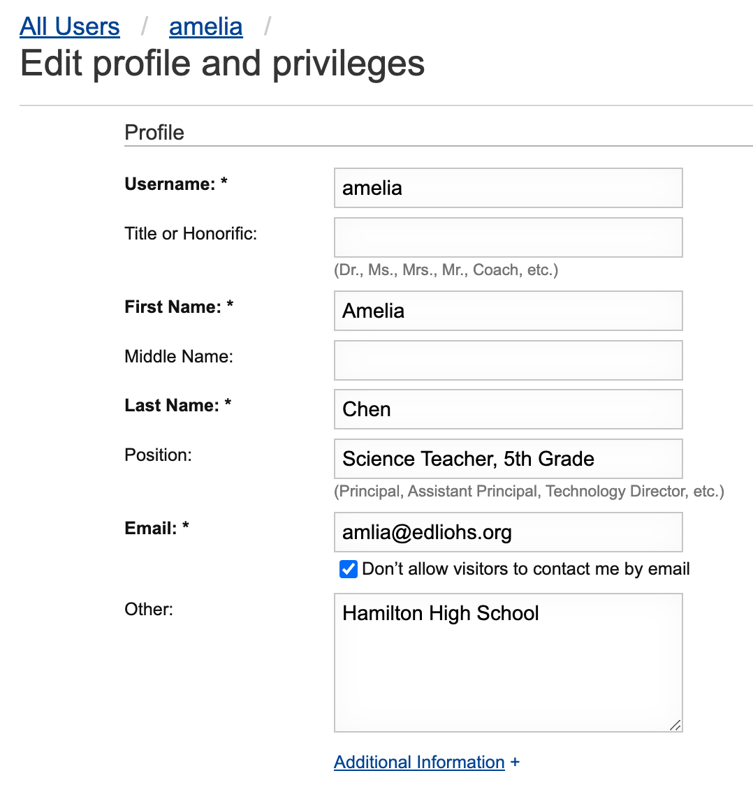 Update My Contact Information Edlio Help Center