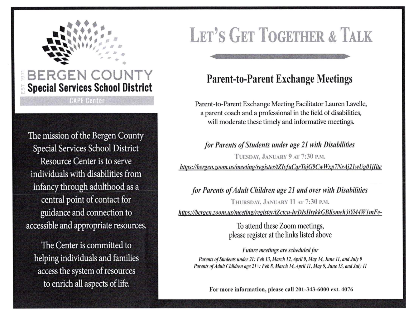Let's Get Together and Talk! (Parent-to-Parent Exchange Meetings ...