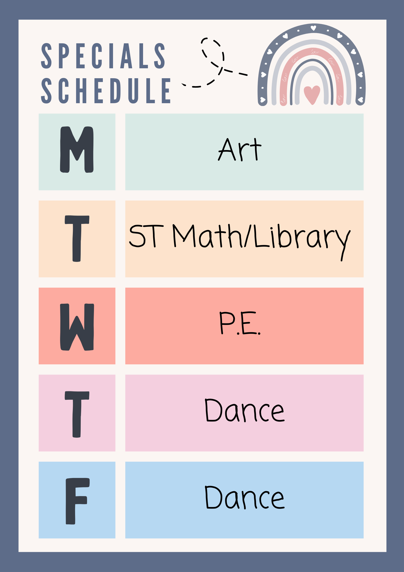 Specials Schedule – Mrs. Victoria Smith – Gray Technology Magnet ...