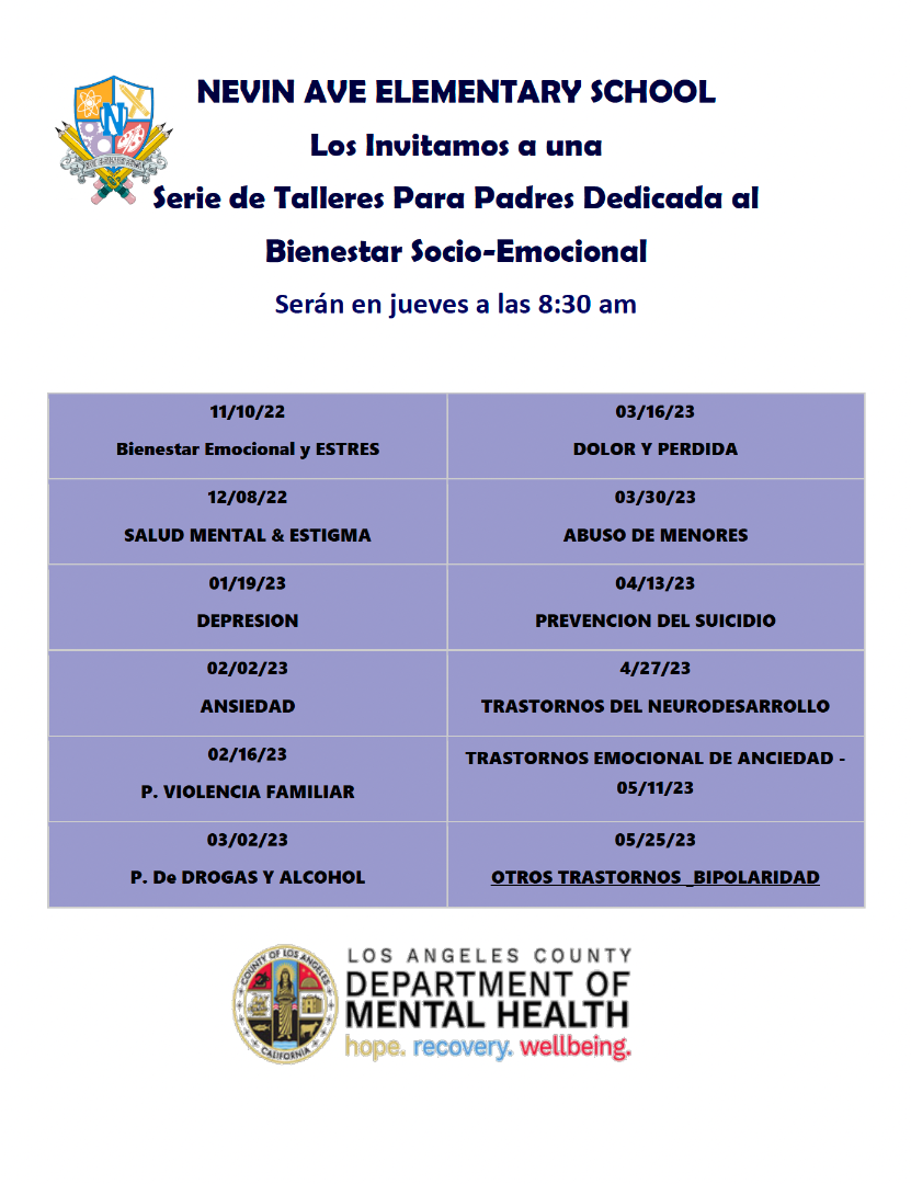 Families/Familias – Families/Familias – Nevin Avenue Elementary