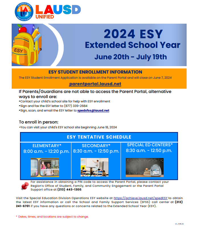 ESY 2024 – ESY – Career and Transition Center - West