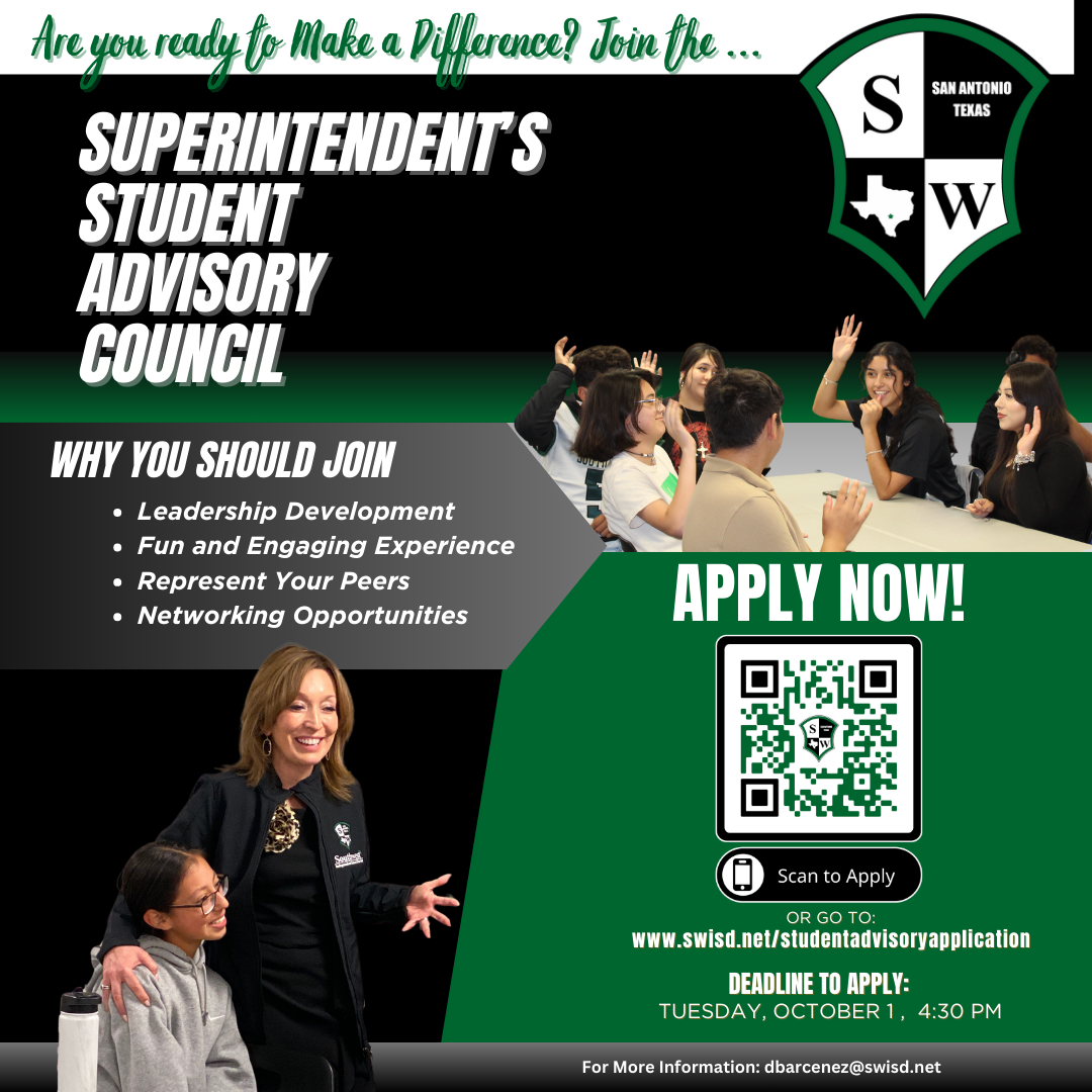 Join the Southwest ISD Superintendent's Student Advisory Council ...