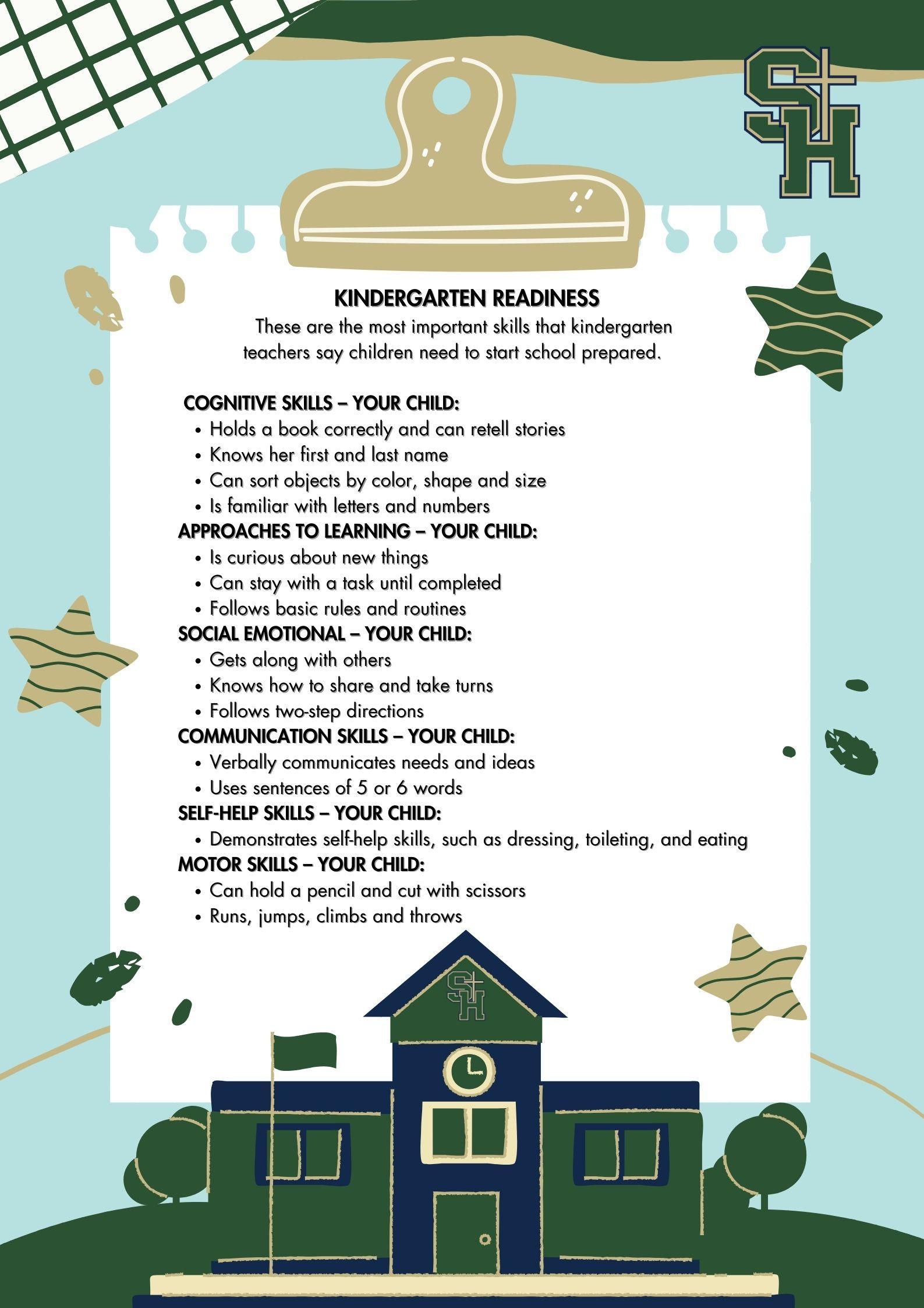 Entering TK/K: Readiness Skills – Transitional Kindergarten (TK ...