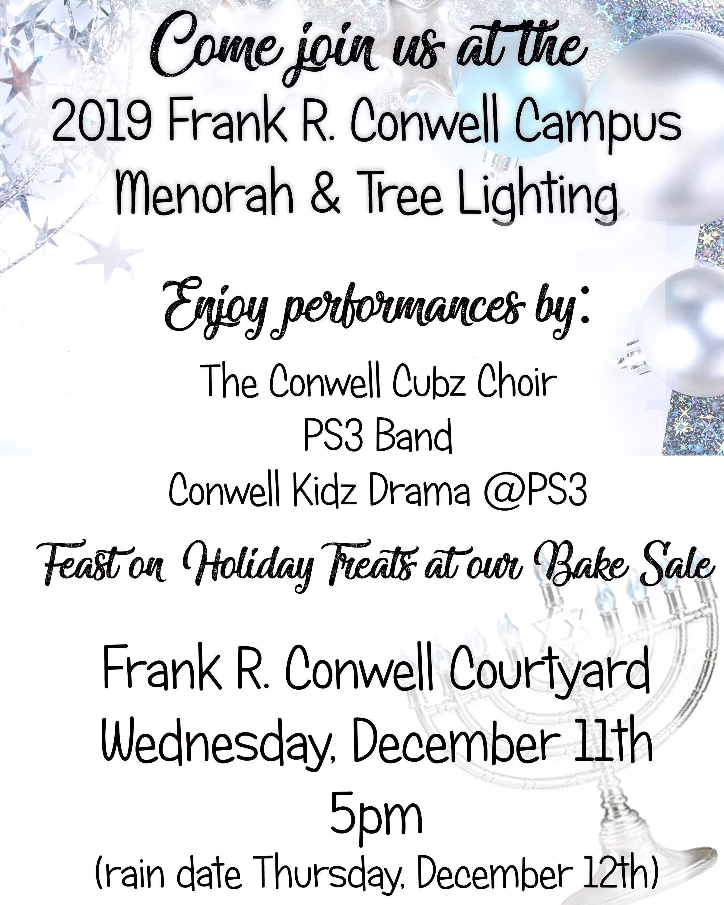 December 11, 2019 PS3 and MS4 Annual Tree and Menorah Lighting Ceremony ...