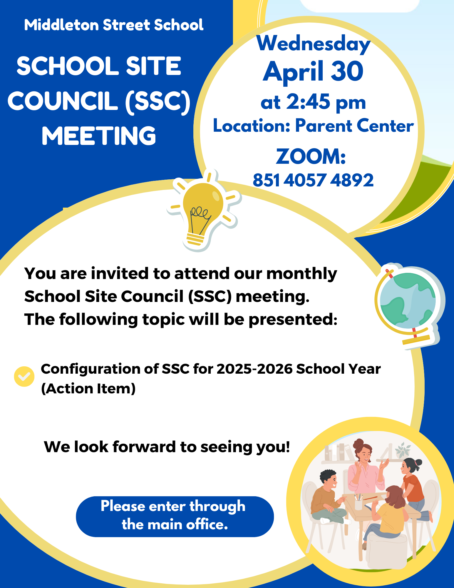 School Site Council – Parents – Middleton Street Elementary School