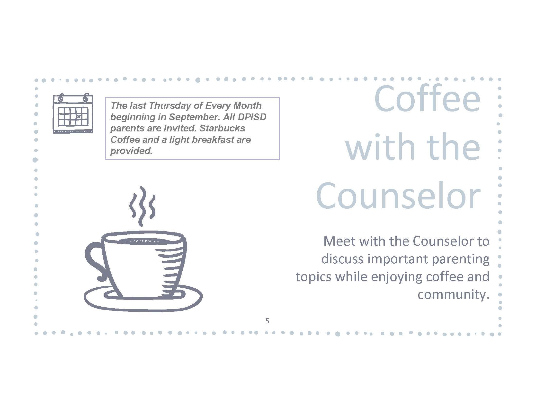 Coffee with the Counselor – Kellie Hill – Carpenter Elementary