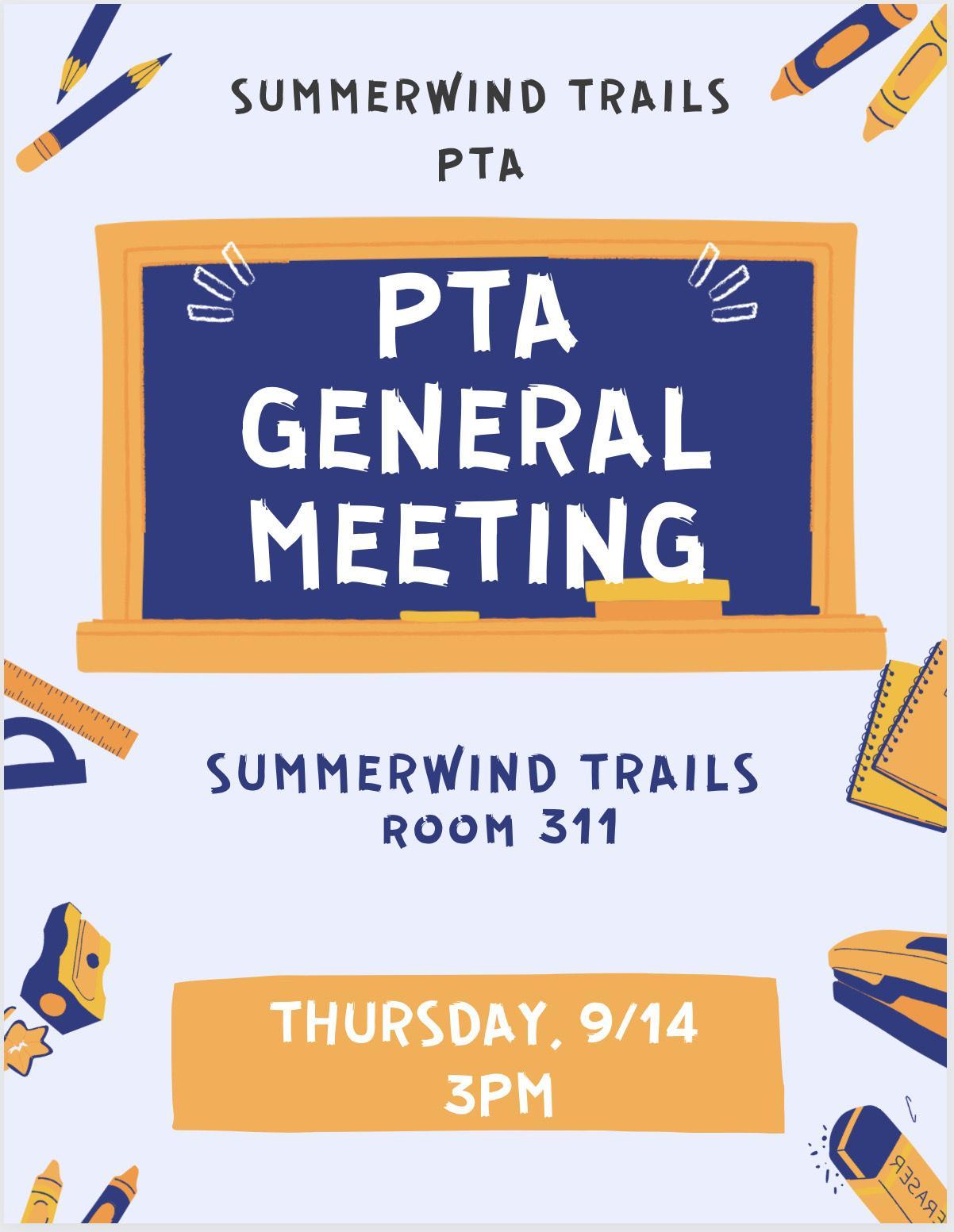 General PTA Meeting | Summerwind Trails School