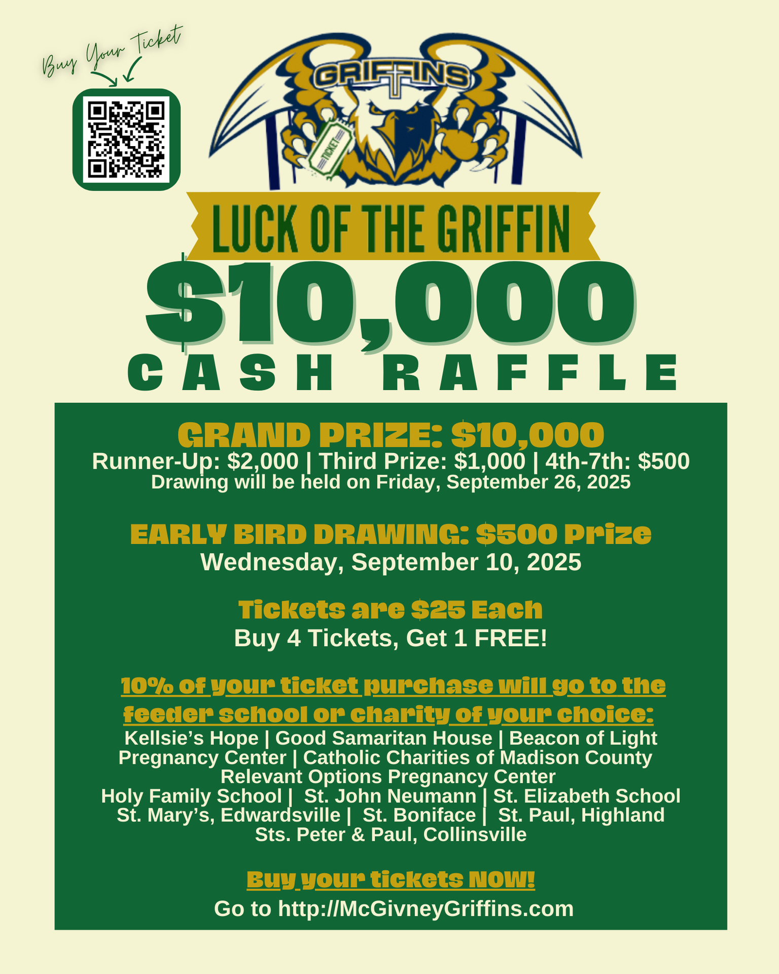 Luck of the Griffin Cash Raffle – Giving – Father McGivney Catholic ...