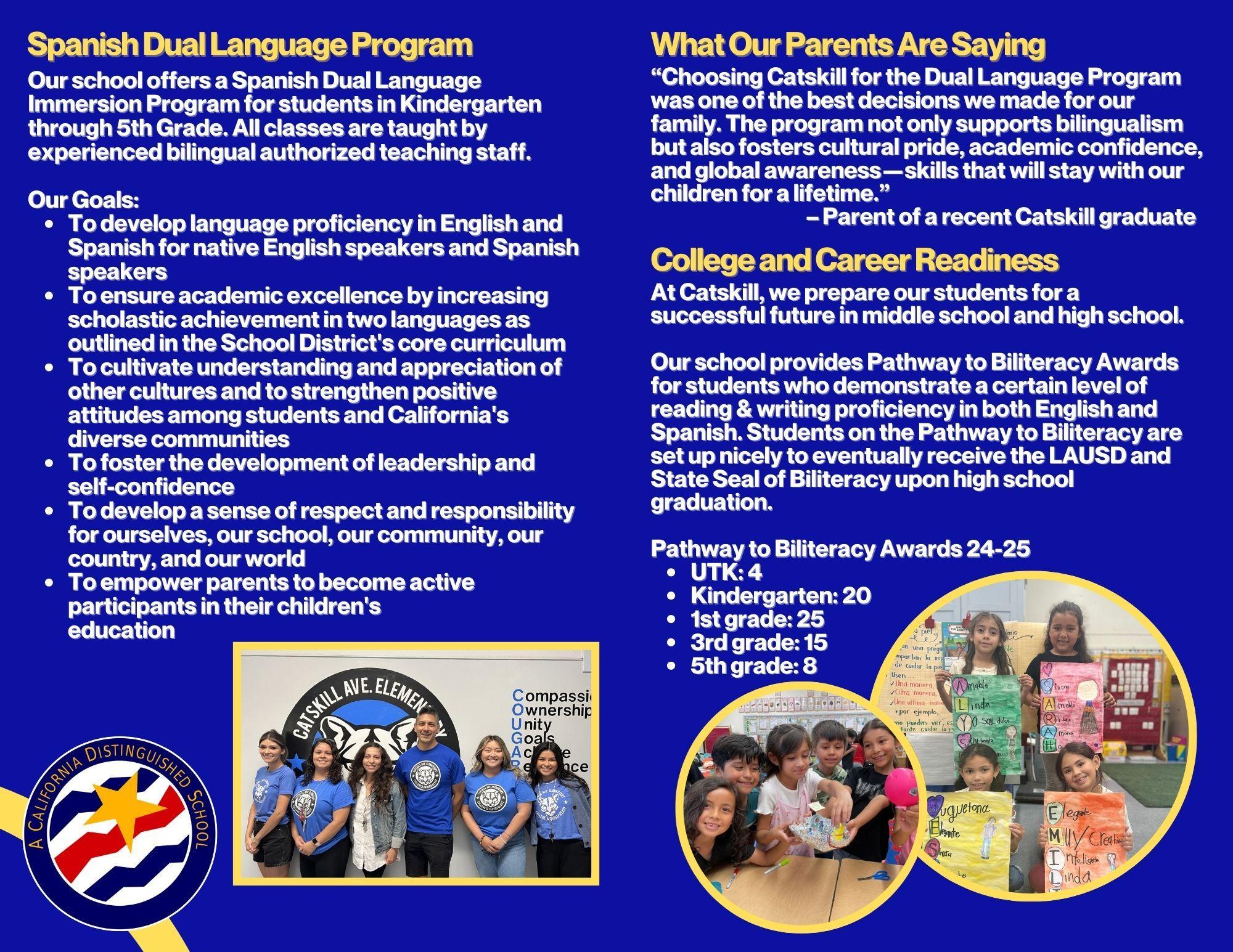 Spanish Dual Language Program – Programs – Catskill Avenue Elementary