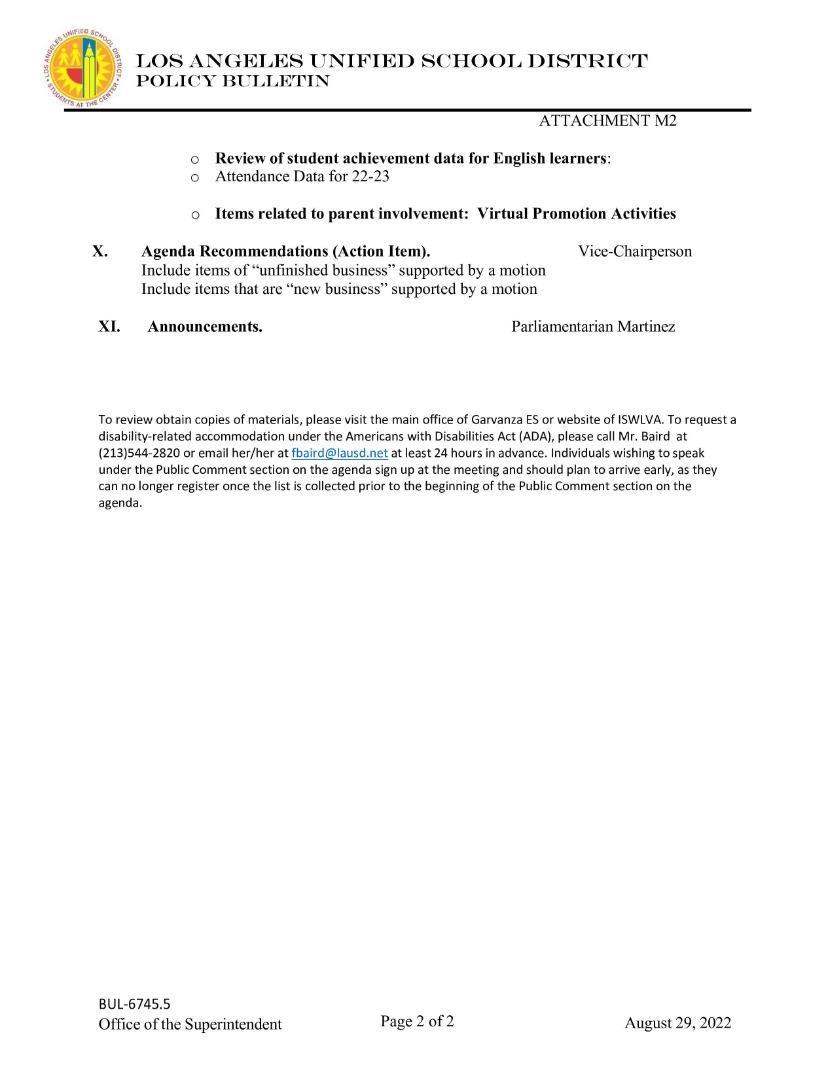 ELAC/SSC – Parents – International Studies and World Languages Virtual ...