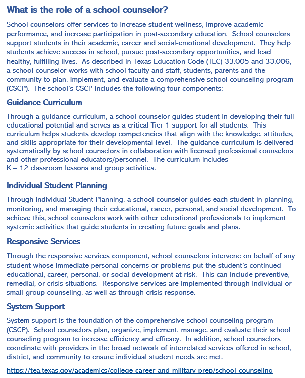 Counseling and Guidance Resources – Student Services/Guidance ...