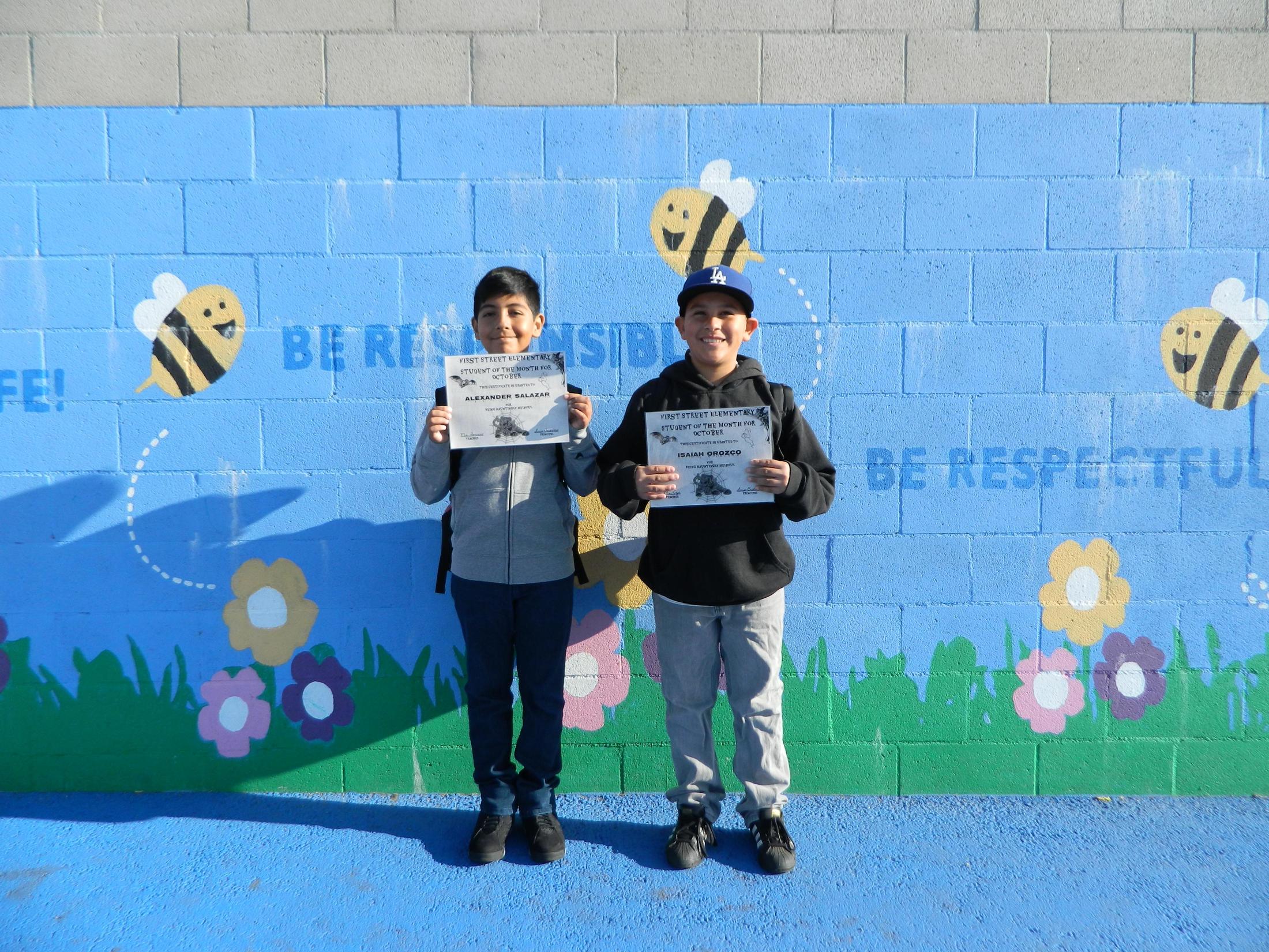 Students of the Month – SOTM – 1st Street Elementary