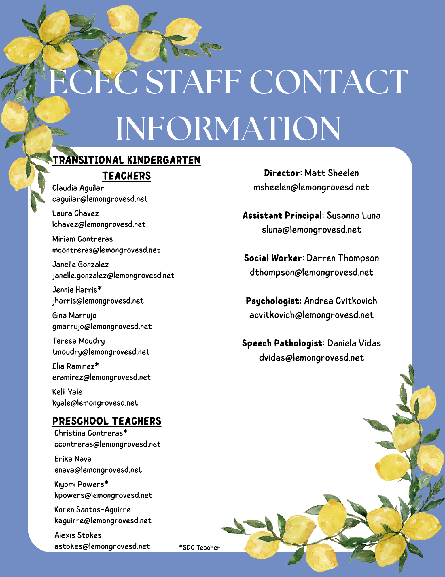 School Directory – Overview – The Early Childhood Education
