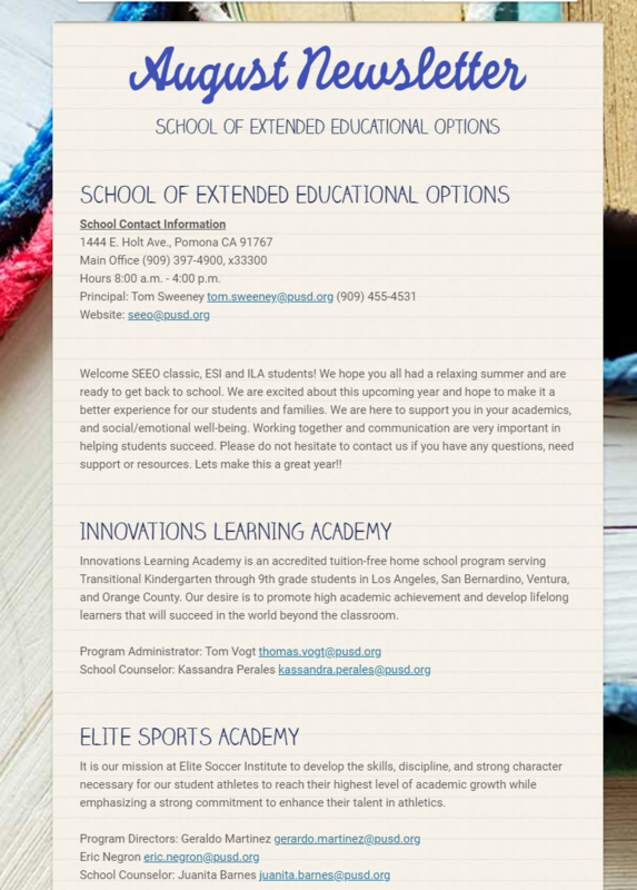 School of Extended Educational Options (SEEO)