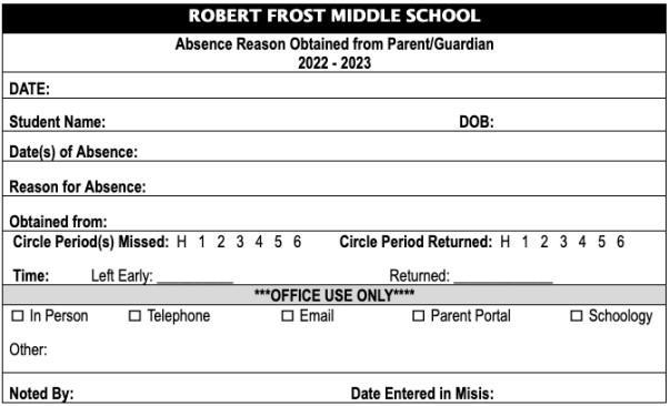 Attendance FAQ – Attendance – Robert Frost Middle School